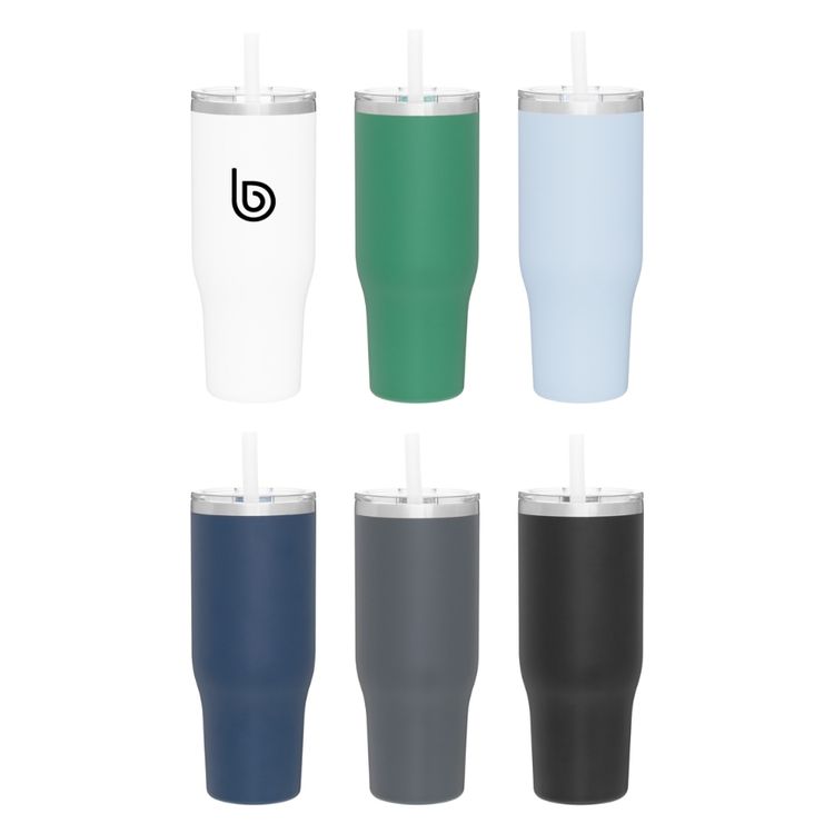 Custom Insulated Tumblers | Insulated Tumbler with Silicone Straw ...