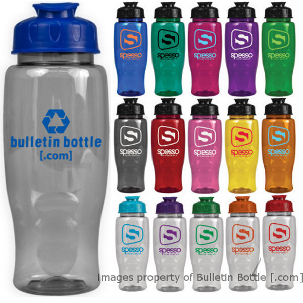 Translucent Sport Bottle with Flip Up Lid | Recycled Water Bottles ...